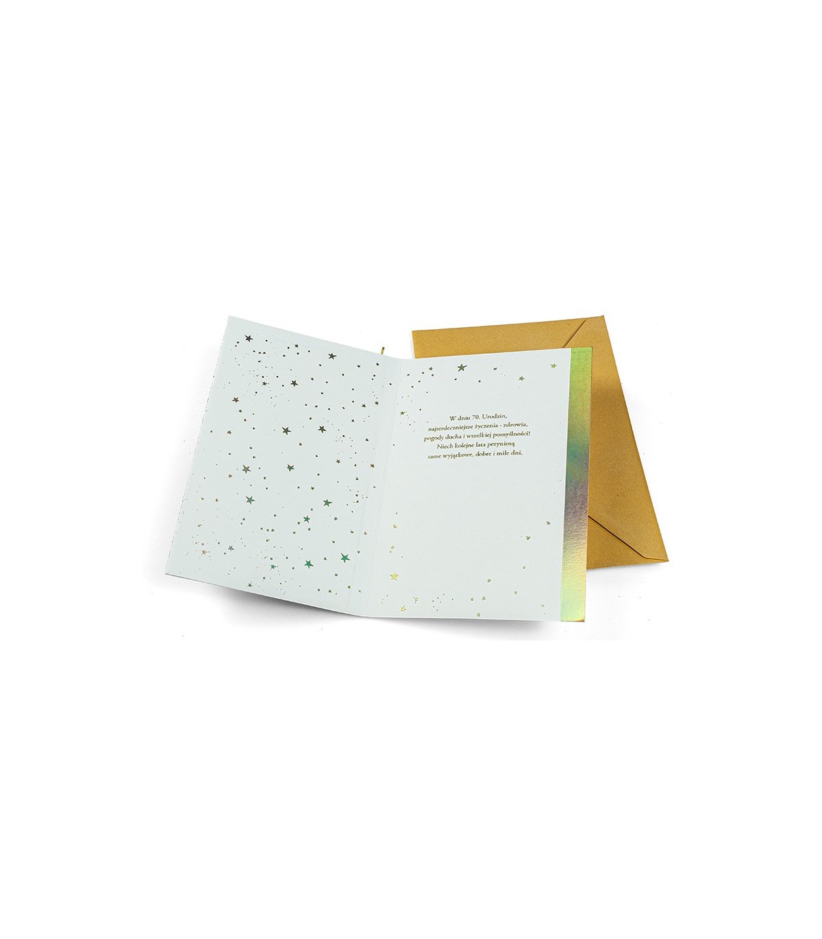 Kartka z okazji 70 urodzin pięknie zdobiona HM2614