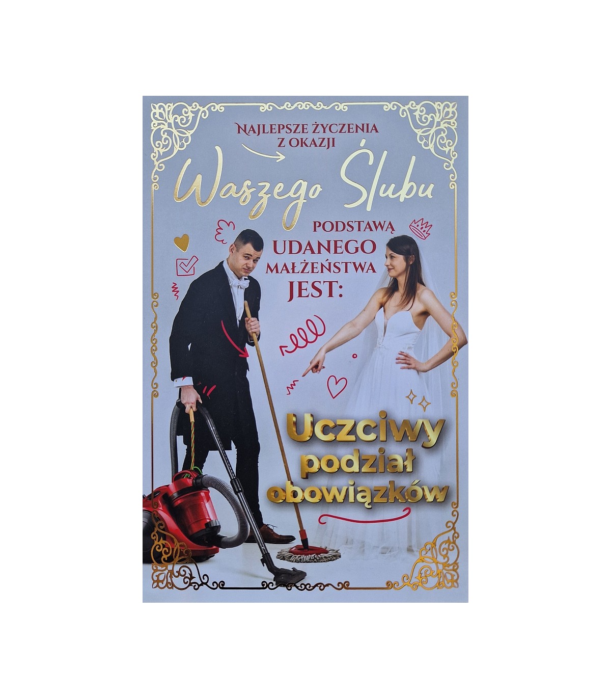 Kartka na ślub zabawna, z humorem JCX156