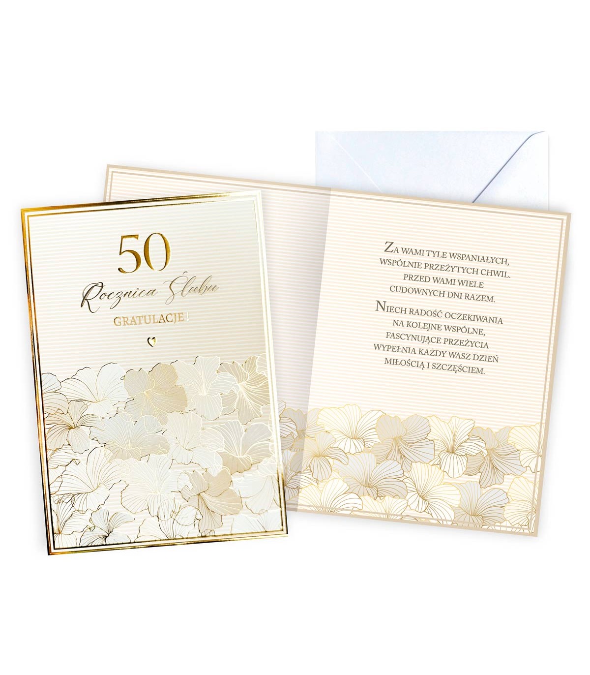Kartka z okazji 50 Rocznicy Ślubu Jubileusz Złote Gody V113
