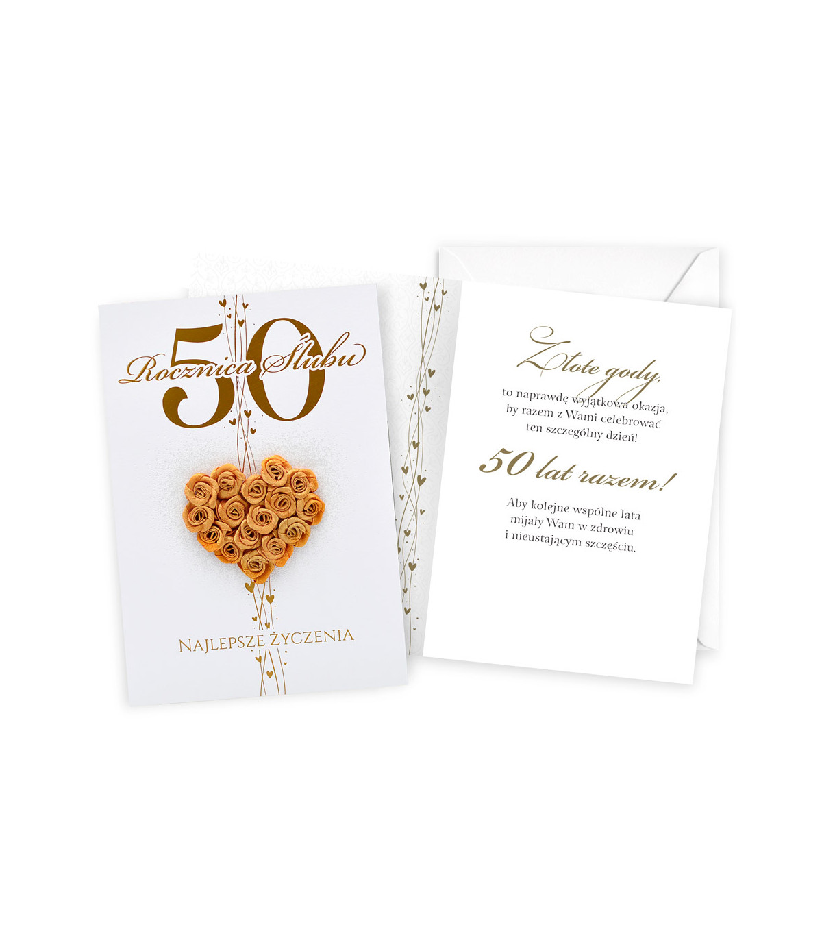 Kartka z okazji 50 Rocznicy Ślubu, Złote Gody DK1236
